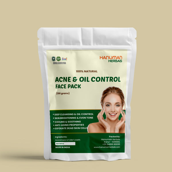 Acne & Oil Control Face Pack | Herbal Face Pack India – Hanuman Herbals